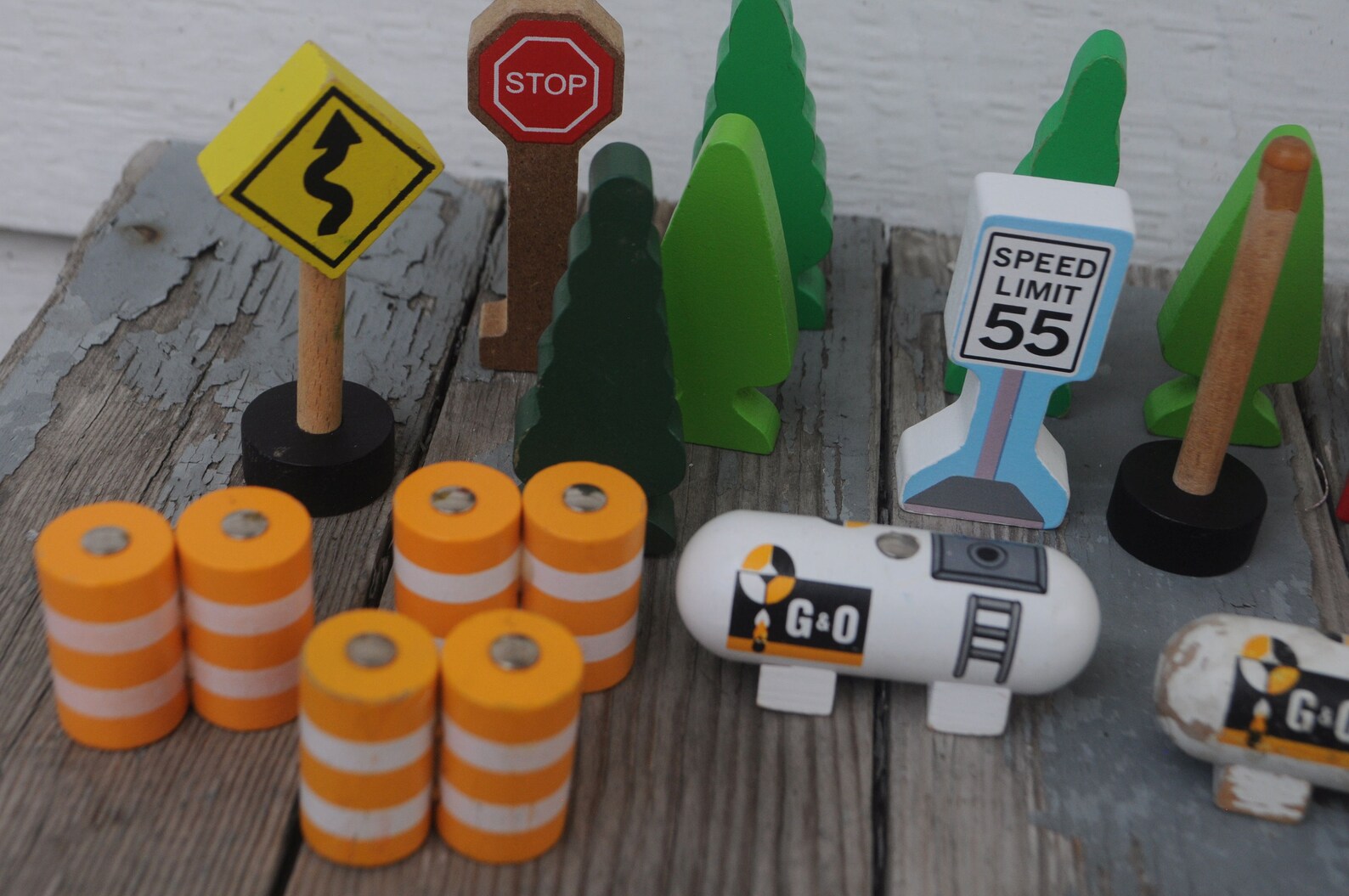 Miniature WOODEN Road & Traffic Signs for Model Train or Car - Etsy