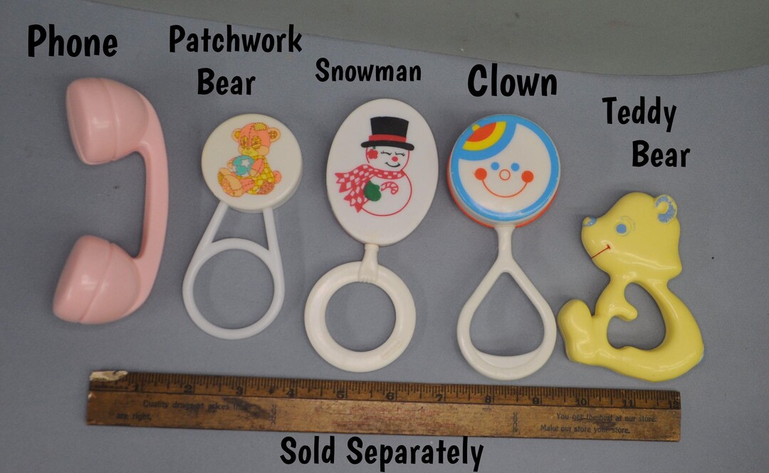 Vintage Baby Rattles 1950s 1980s Doll Accessory Cute / Kawaii Retro ...