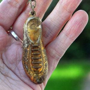 Vintage Soccer Cleats / Football Cleats / Golf Shoe Keychain - Metallic ...