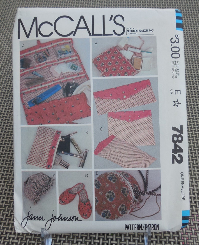 McCall's 7842 Great Travel Accessories Gift Idea | Etsy