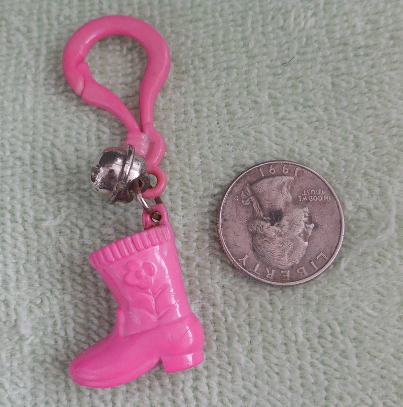 1980s Bell Charm - Pink or Yellow Cowboy Boot W/ Flower - Kitsch ...
