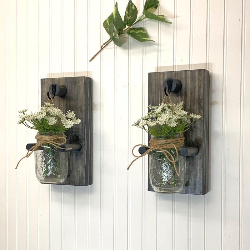 Mason Jar Wall Decor - Etsy