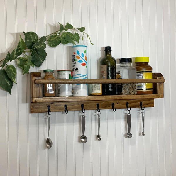 Rustic Spice Rack - Etsy