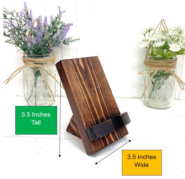 Rustic Phone Stand for Farmhouse Vibes, Handcrafted Cell Phone Stand ...