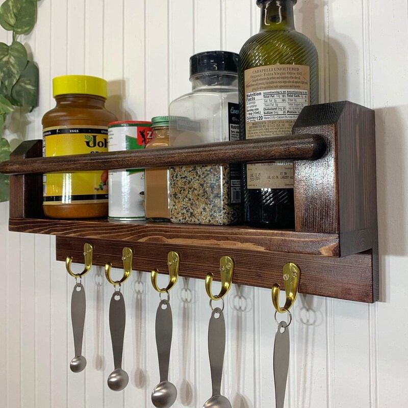 Wooden Spice Rack - Etsy