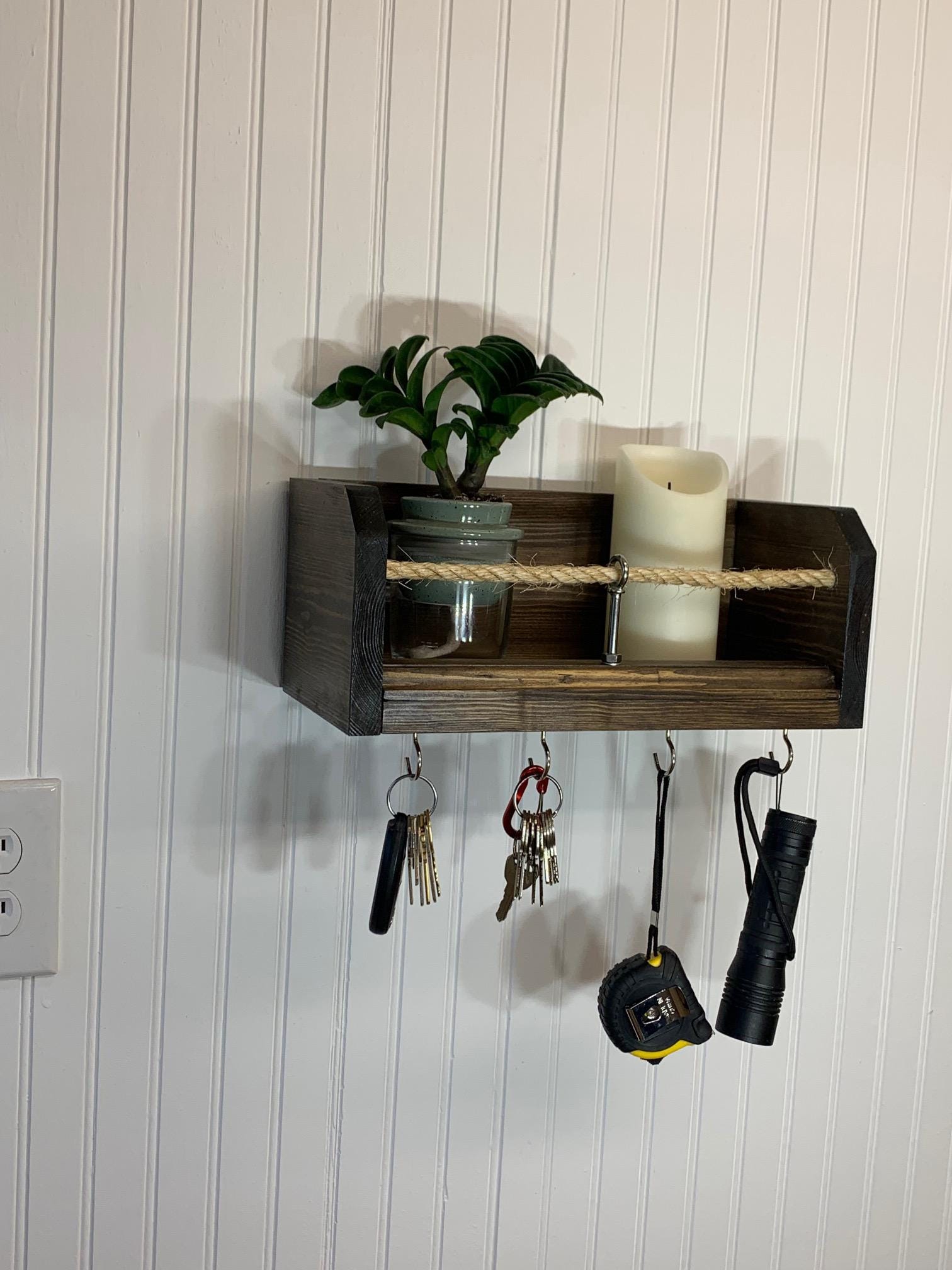 Mail and Key Holder-organizer, Entryway Mail Holder, Handcrafted Mail ...