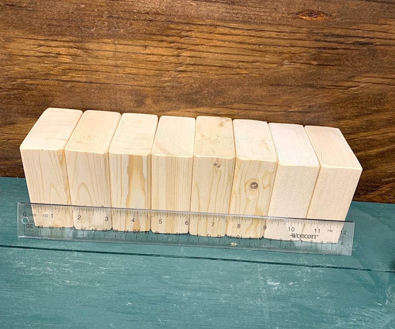 Craft Wood Blocks, Sold as a Set of 8 Blocks, Sanded Wood Blocks ...