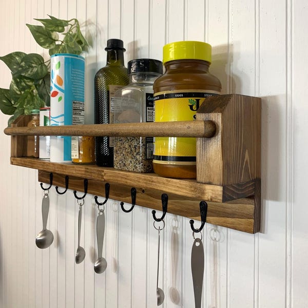 Rustic Spice Rack - Etsy