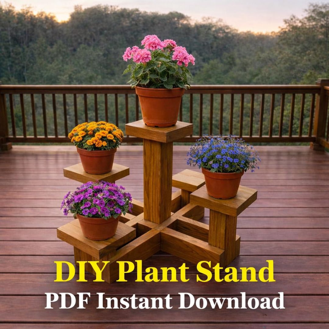 DIY Multi-level Plant Stand for Patios, Porches, and Decks: PDF Instant ...
