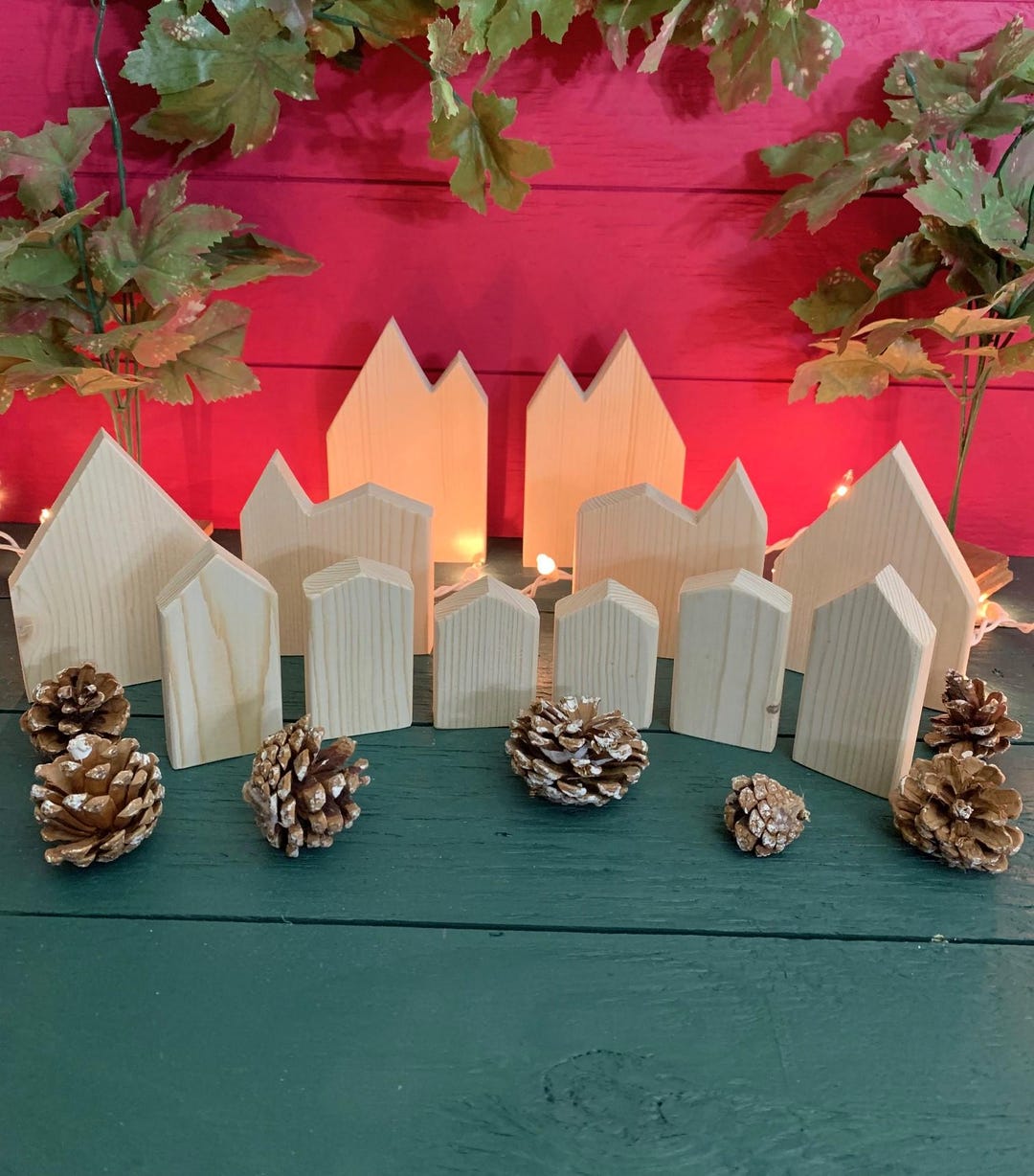 Village House Blocks, 12-pc Set, Village Blocks, Village Houses ...