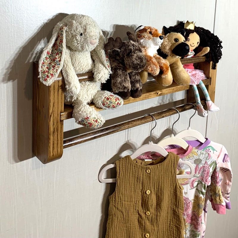 Nursery Shelf With Rod - Etsy