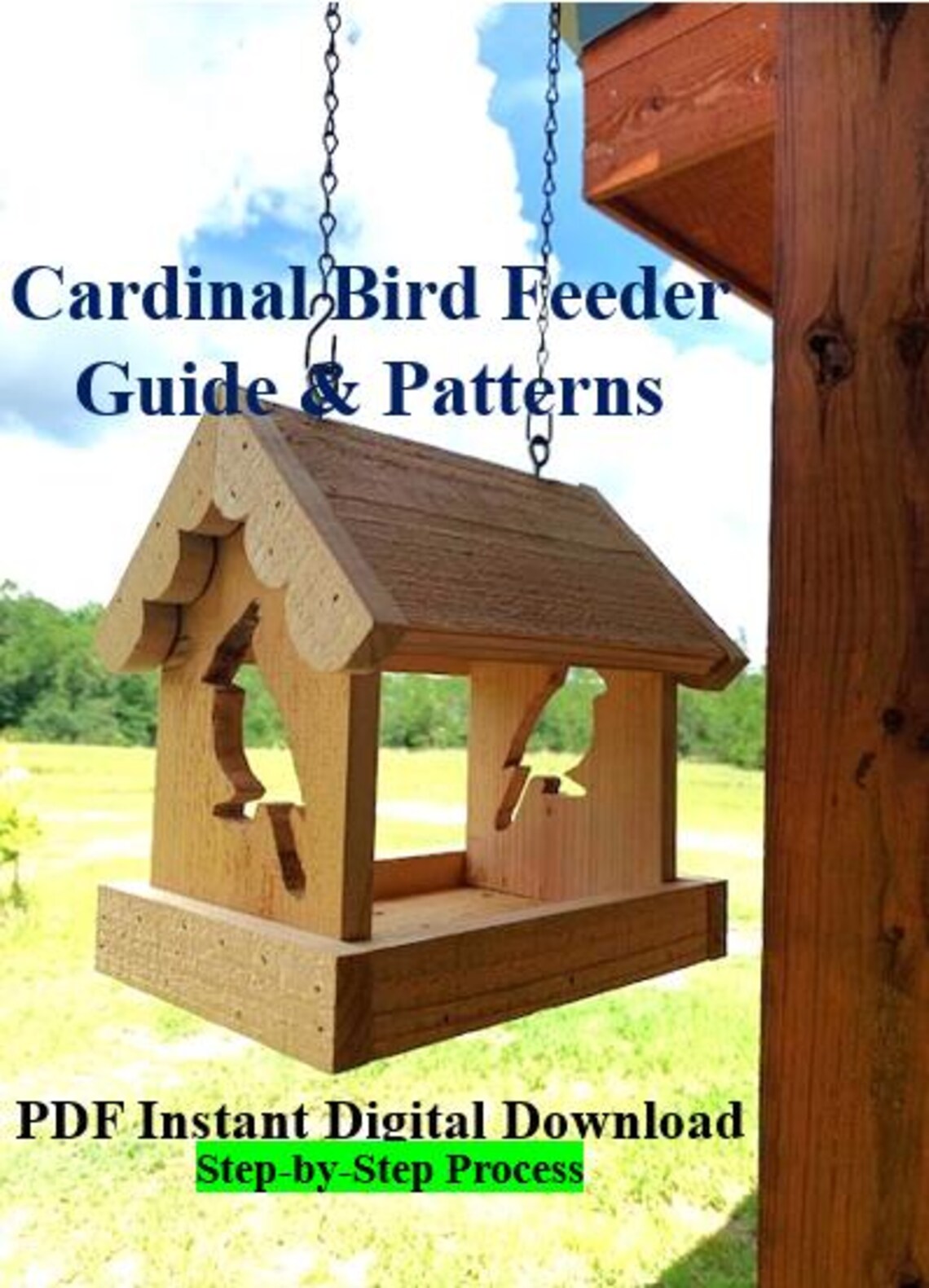 Cardinal Bird Feeder Plans, DIY Cedar Woodworking Guide (PDF Download ...