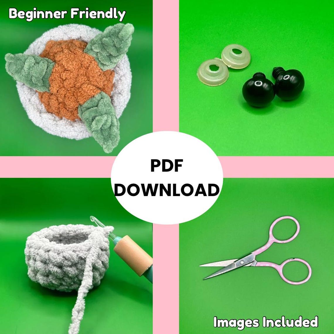 PDF Plant Pattern,crochet Pattern, Easy Crochet Pattern, Succulent ...