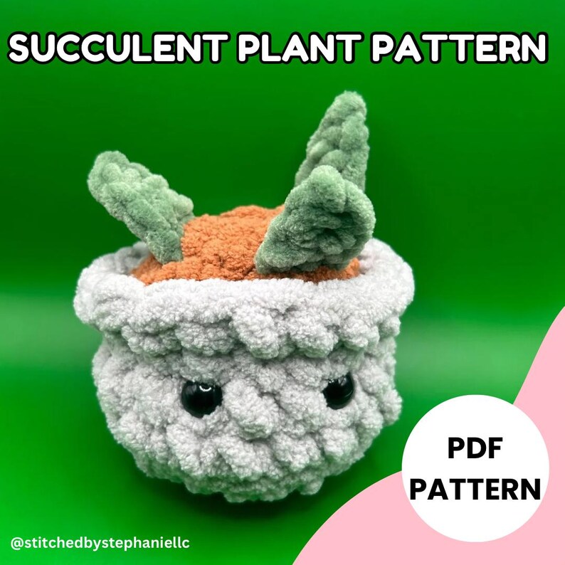 PDF Plant Pattern,crochet Pattern, Easy Crochet Pattern, Succulent ...