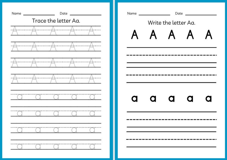 Alphabet Workbook - Etsy