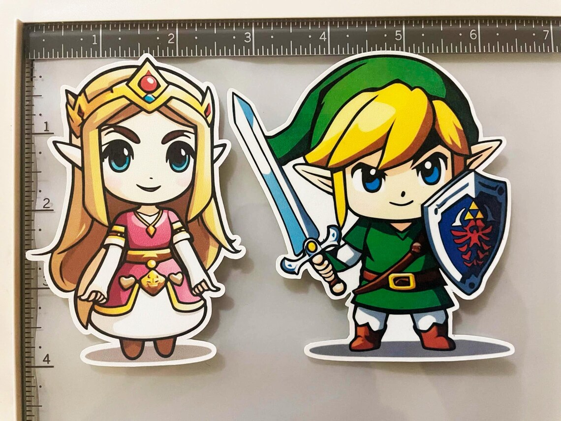 Zelda and Link 2 PCS - 4 Inch Stickers - Etsy