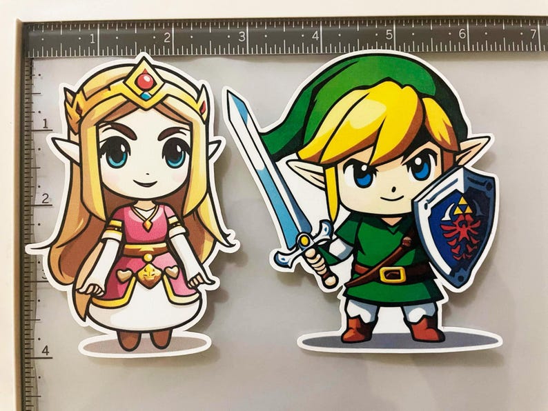 Zelda and Link 2 PCS - 4 Inch Stickers - Etsy