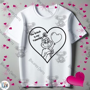 The Grinch is My Valentine- Grinch With a Heart Balloon- Grinch ...