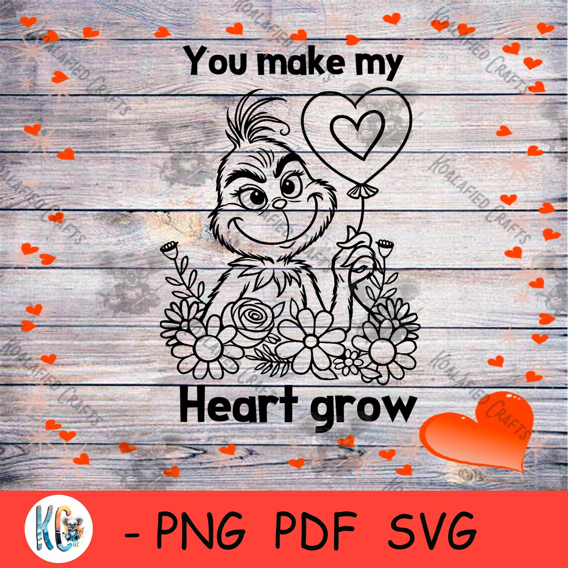 Grinch With Heart-shaped Balloon/ You Make My Heart Grow/ Grinch ...