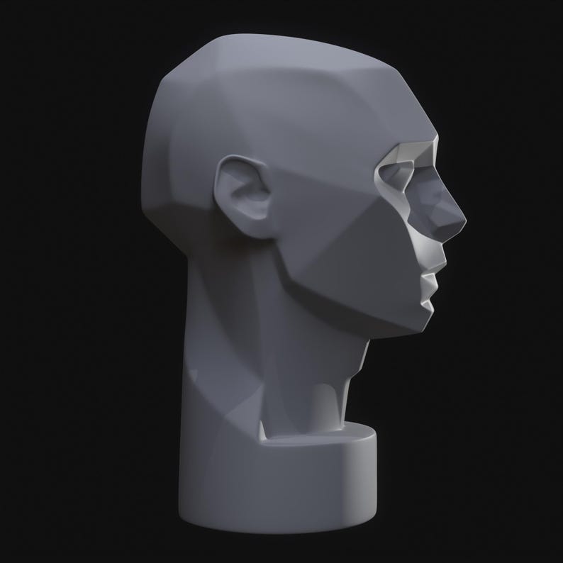 3D Printed Asaro Head: Art Study Tool, Customizable Gift - Etsy