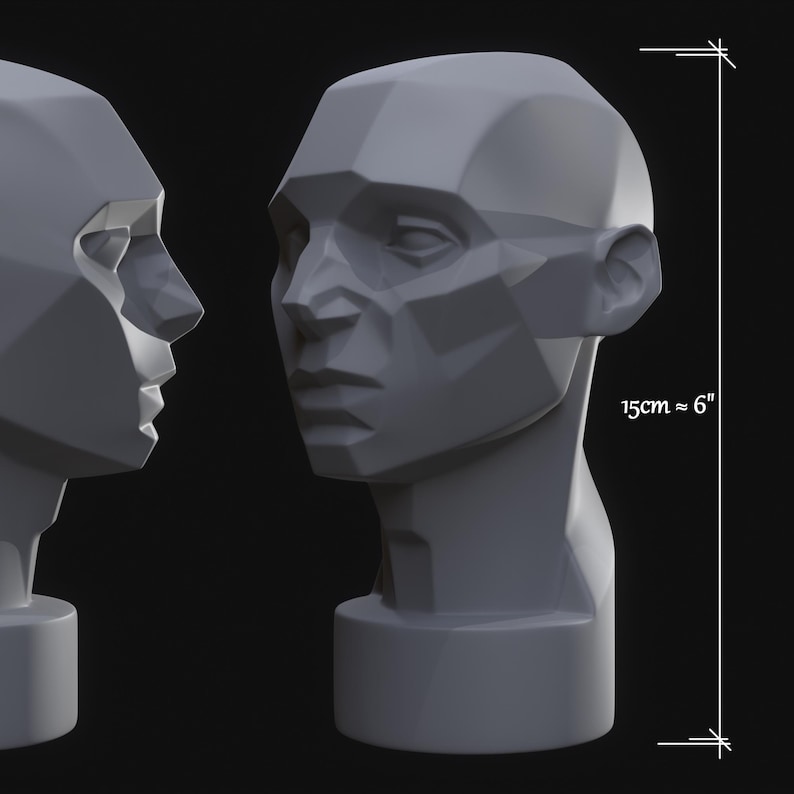 3D Printed Asaro Head: Art Study Tool, Customizable Gift - Etsy