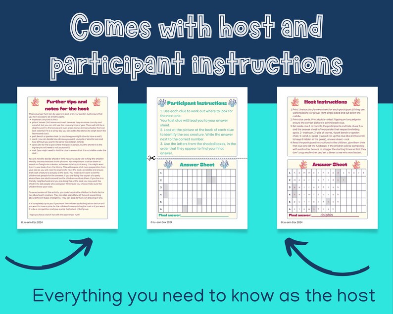 Ocean Scavenger Hunt Printable, Under the Sea Party Game for Kids ...