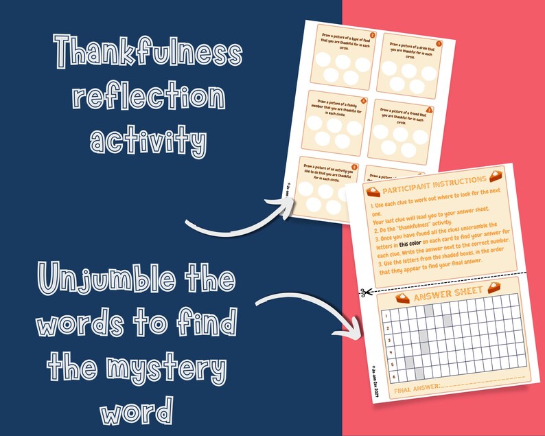 Thanksgiving Scavenger Hunt for Kids/ Thanksgiving Kids Activity ...