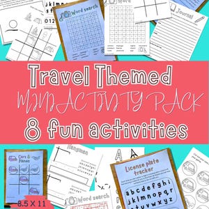 Printable Travel Activity Pack for Kids Ages 7–10 | Road Trip Games ...