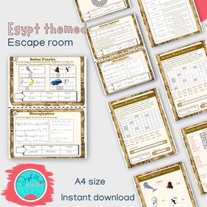 Escape Room for Kids- Egypt Themed Escape Room - Printable Party Games ...