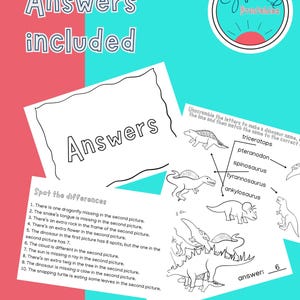 Coloring Activity Set for Kids, Dinosaur Coloring Pages Activity Pack ...