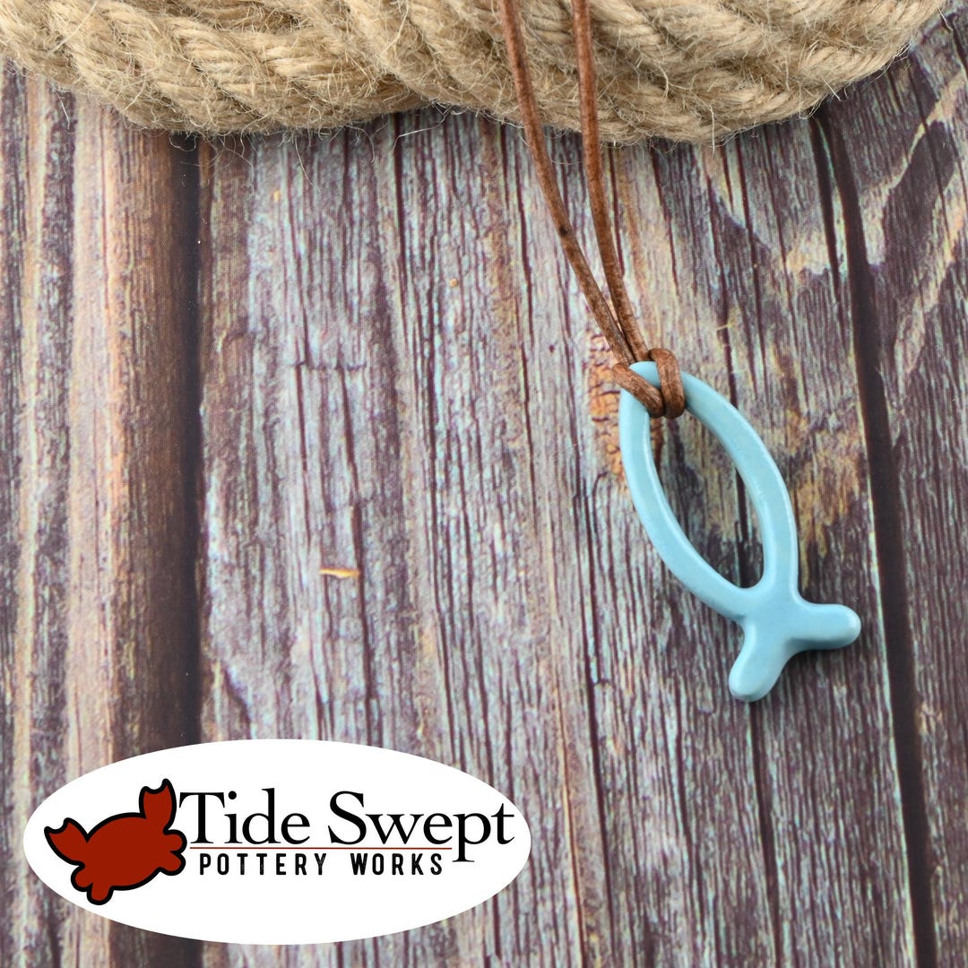Iceberg Blue Ichthys Necklace – Handcrafted Faith-inspired Jewelry - Etsy