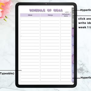 Printable Content Planner, Printable Content Calendar Tracker,editable ...