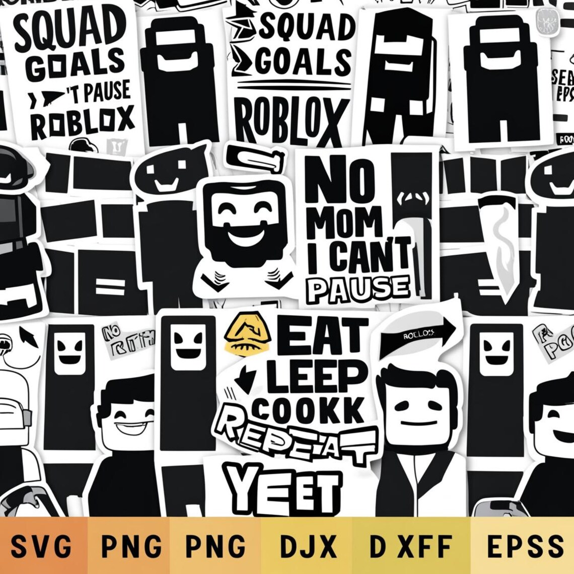 Roblox SVG Bundle, Roblox Font, Roblox Boy Svg, Roblox Alphabet PNG ...