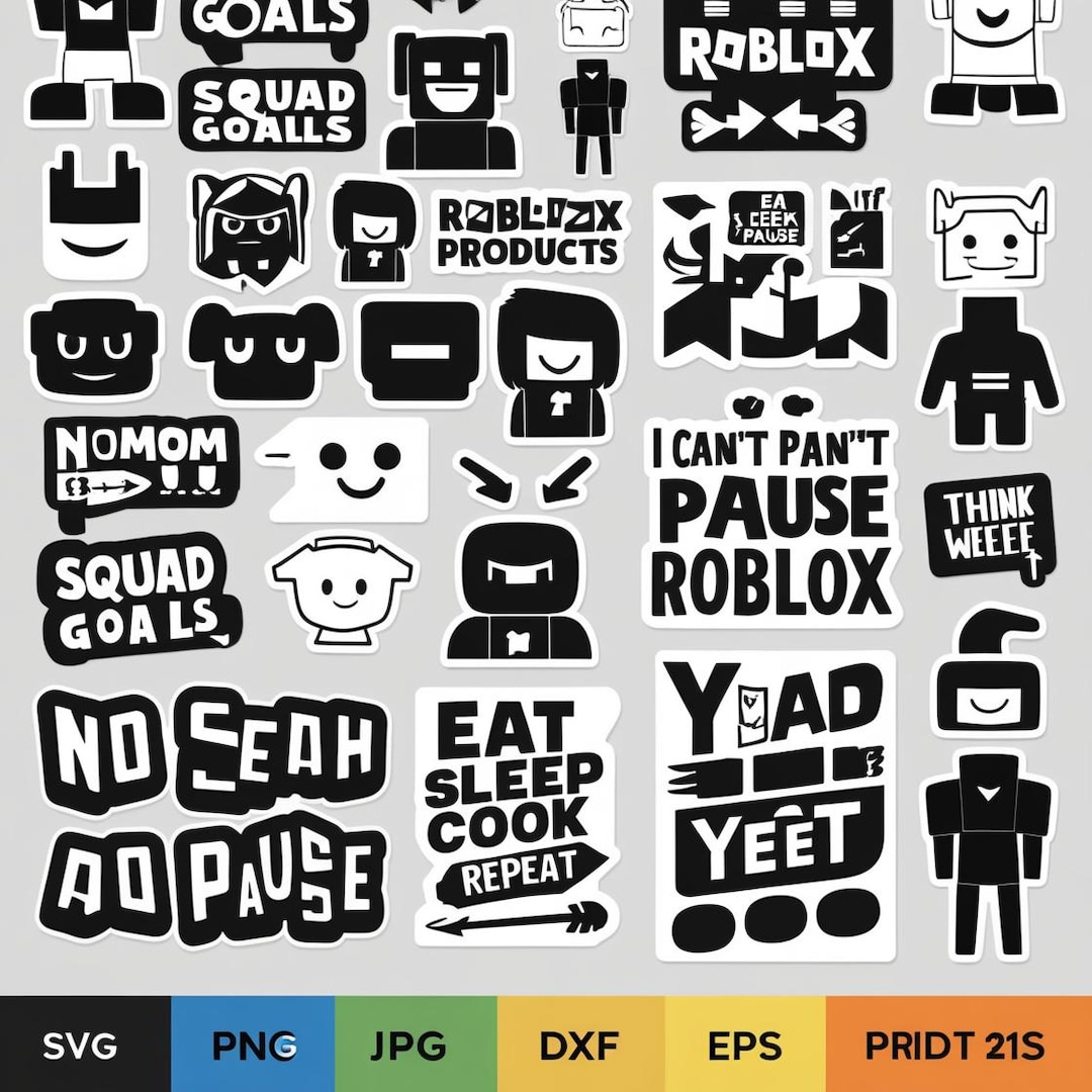 Roblox SVG Bundle, Roblox Font, Roblox Boy Svg, Roblox Alphabet PNG ...