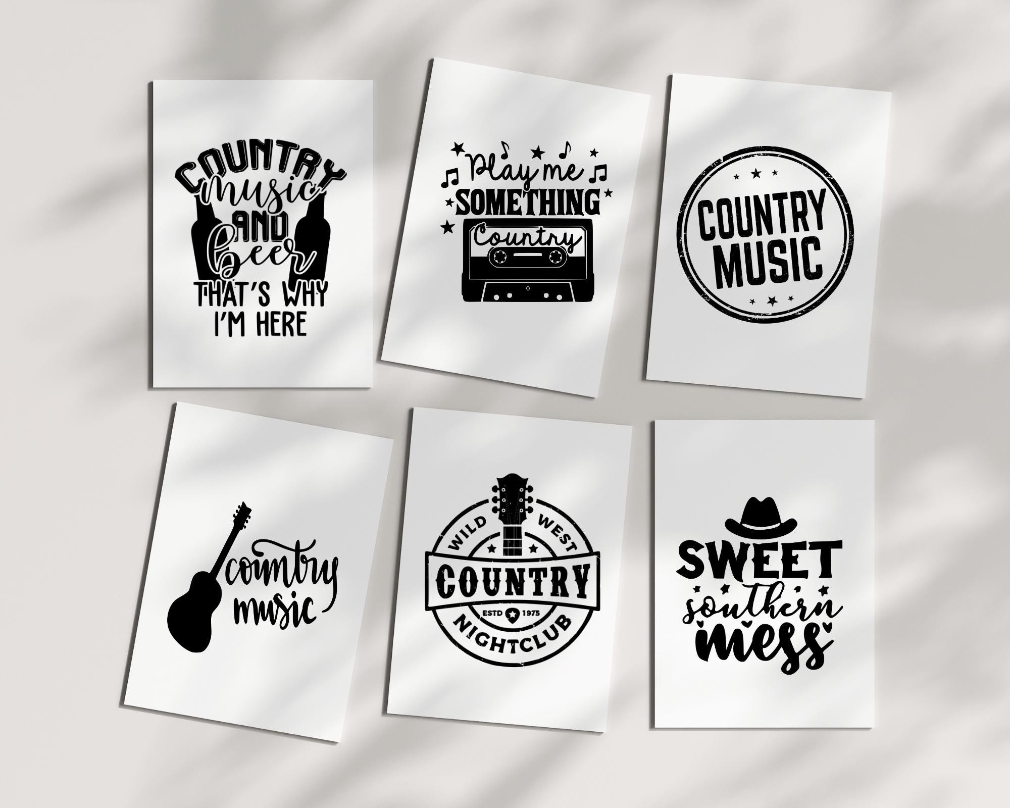 Country Music Bundle Svg, Country Music PNG, Western Music Svg, Country ...