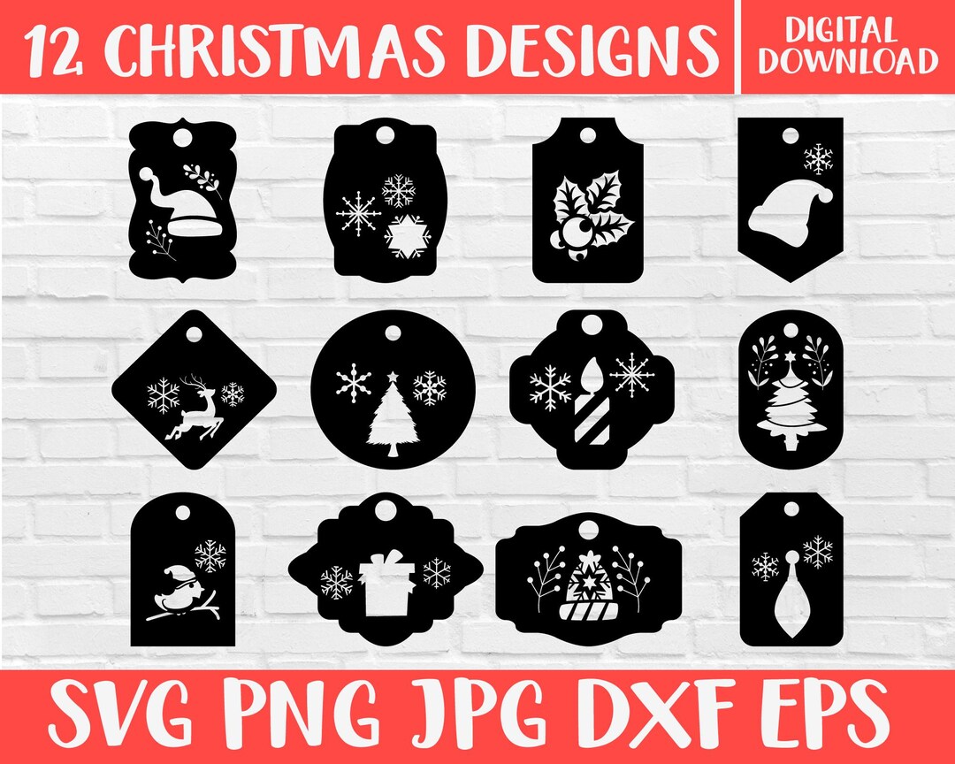 Christmas Tag Svg, Christmas Gift Tag Svg Bundle, Christmas Gift Label ...