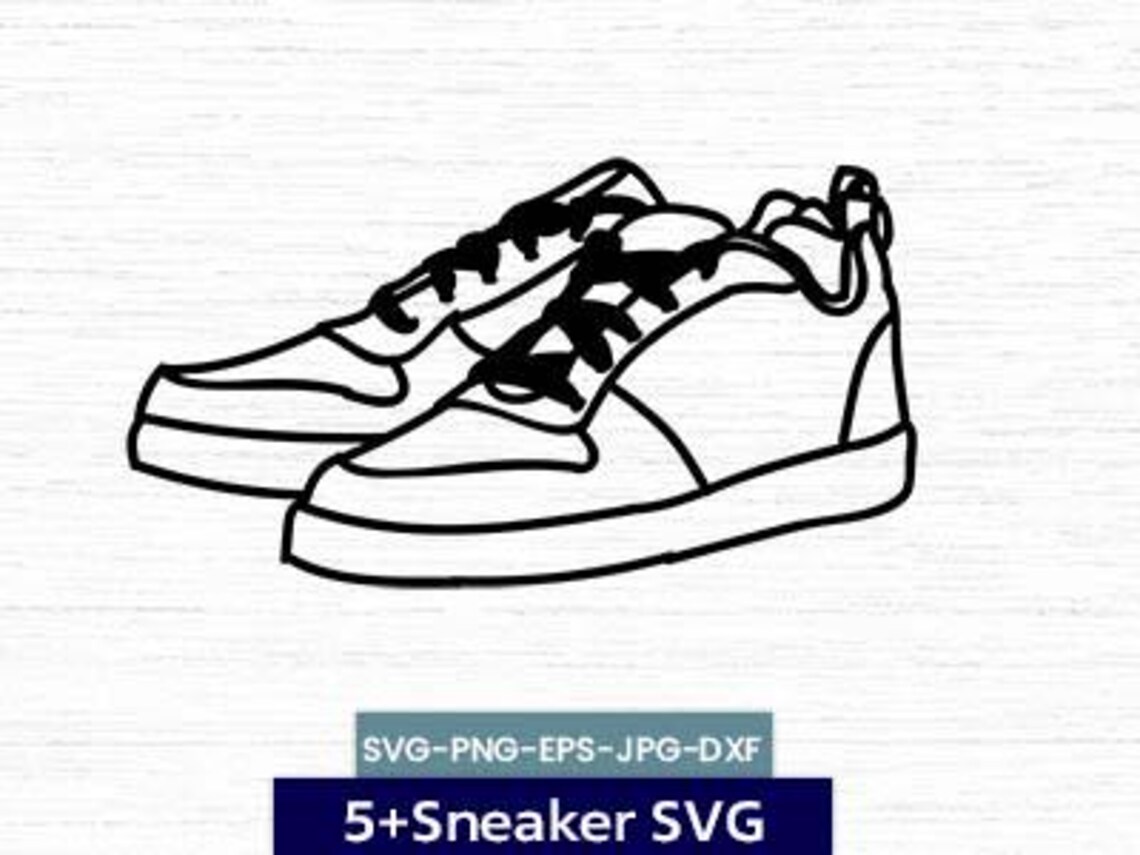 5 Sneaker Svg Bundle, Sneakers Svg, Running Shoes, Sneaker Clipart, Png ...