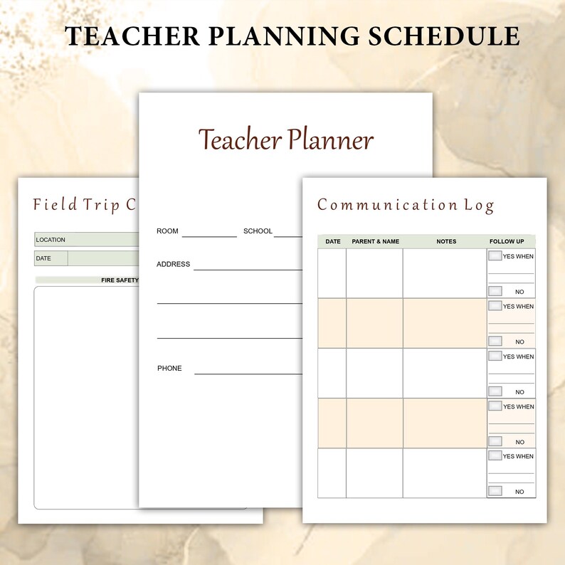 Teacher Planner Printable 2025, Spiral Teacher Planner, Lesson Plans ...