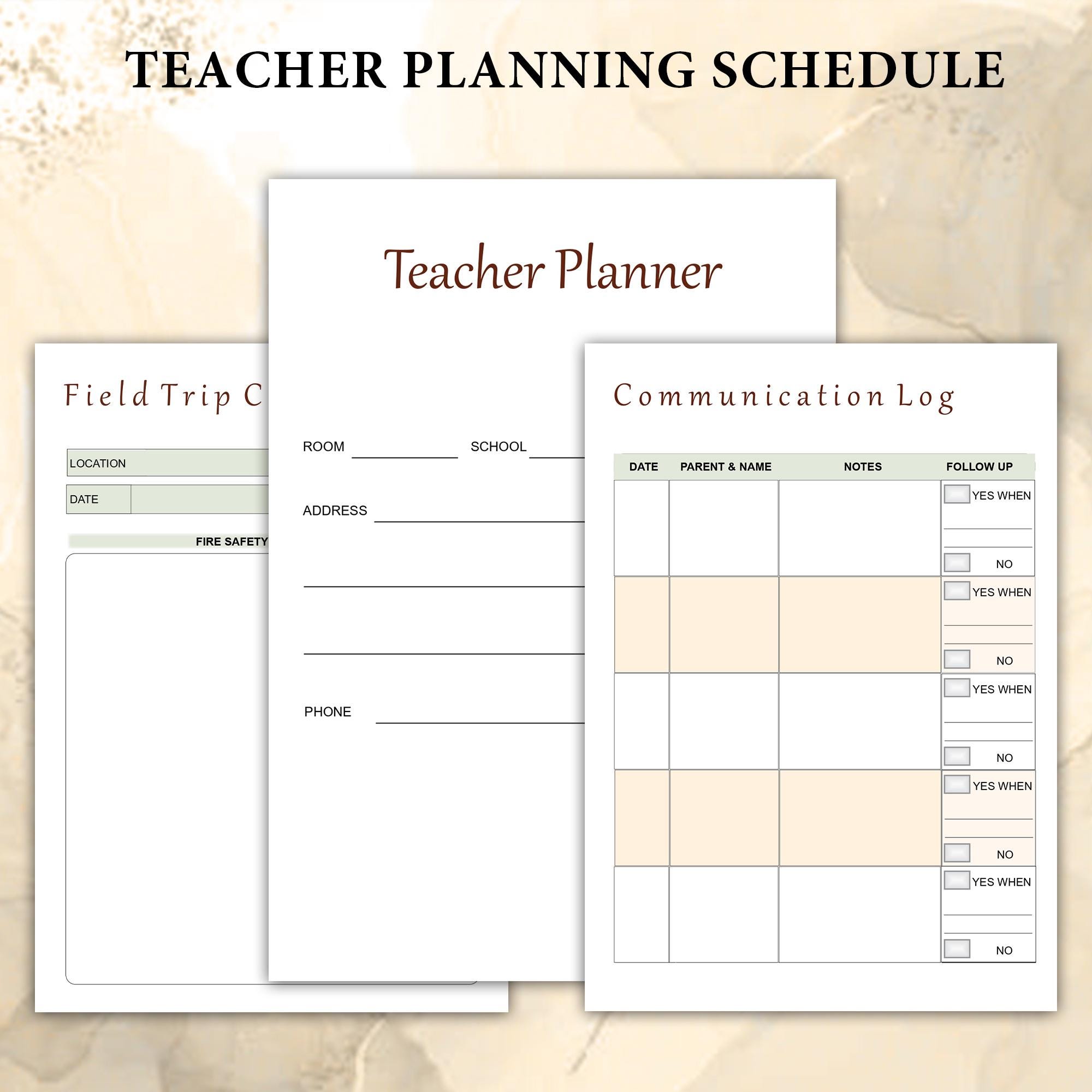 Teacher Planner Printable 2025, Spiral Teacher Planner, Lesson Plans ...