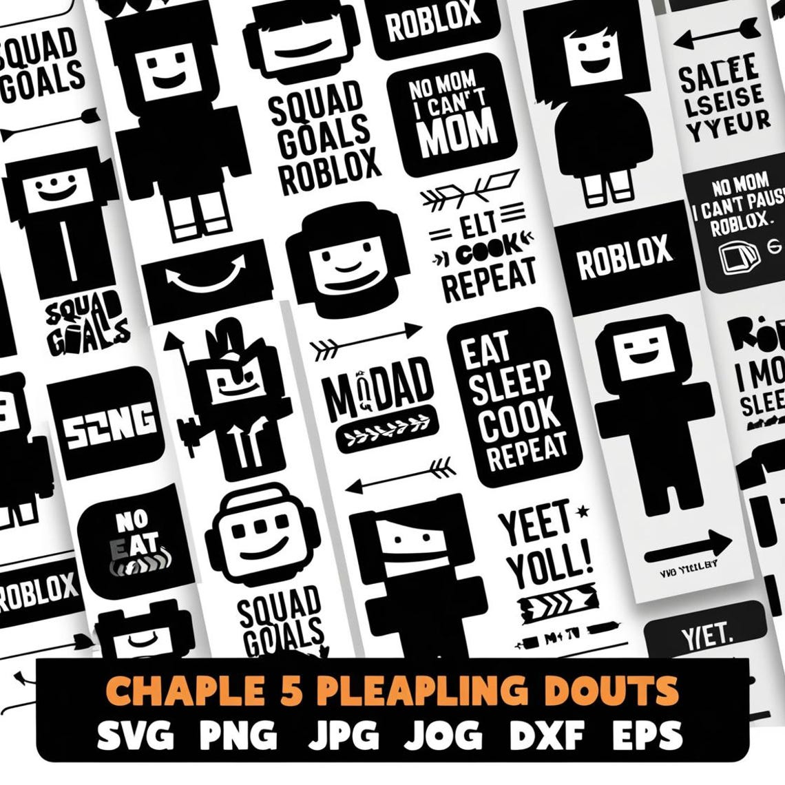 Roblox SVG Bundle, Roblox Font, Roblox Boy Svg, Roblox Alphabet PNG ...