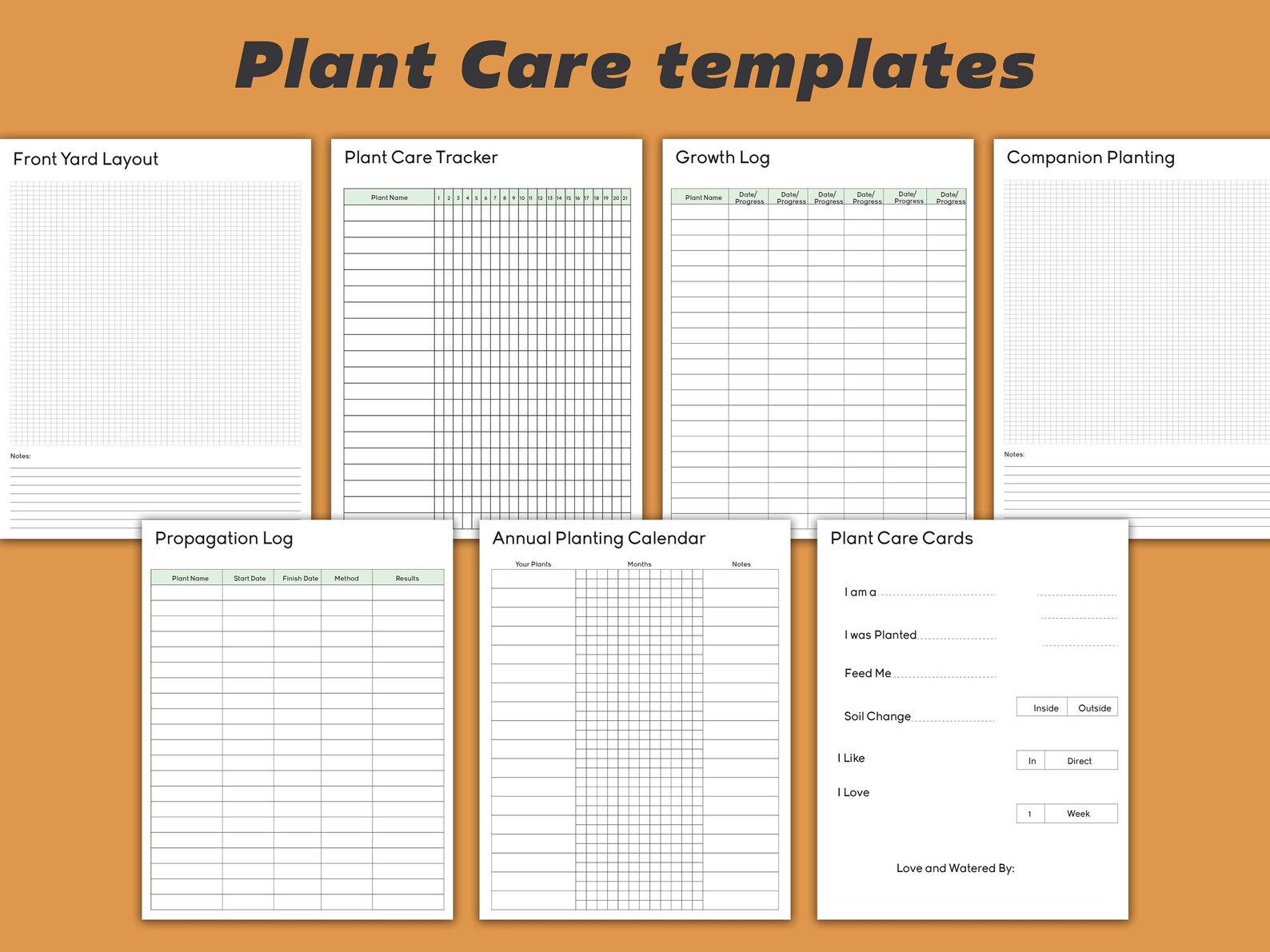 Gardening Planner Printable Pdf, Garden Planner, Plant Planner, Garden ...