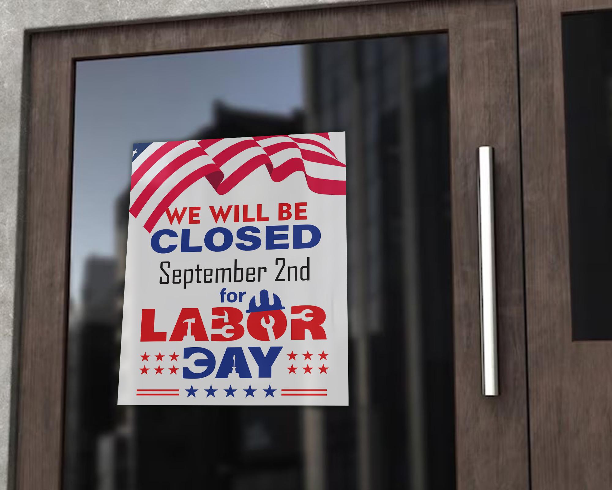 Closed for Labor Day Printable Sign, Pdf, Jpg, Business Sign, Holiday ...