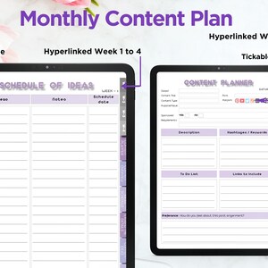 Printable Content Planner, Printable Content Calendar Tracker,editable ...