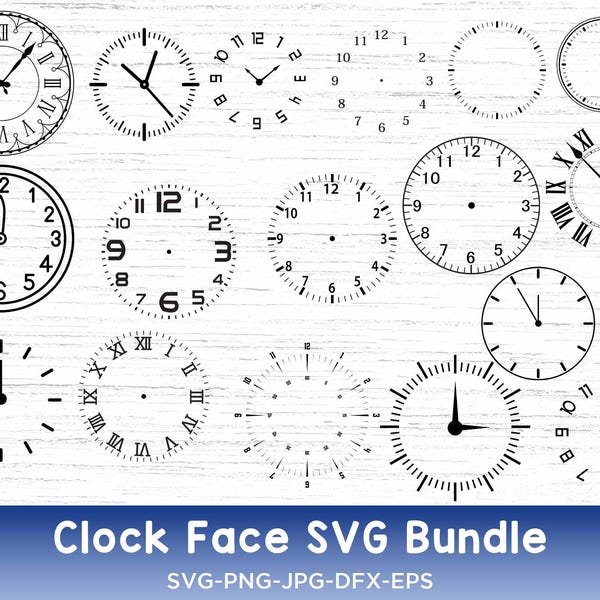 Clock Svg - Etsy