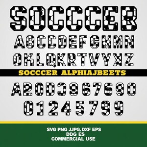 Soccer Alphabets and Numbers Svg, Soccer Svg, Soccer Ball Svg, Soccer ...