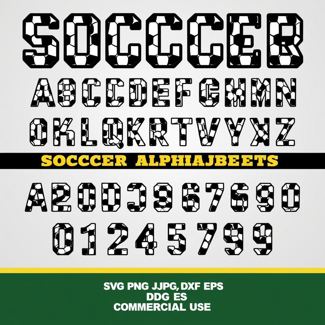 Soccer Alphabets and Numbers Svg, Soccer Svg, Soccer Ball Svg, Soccer ...