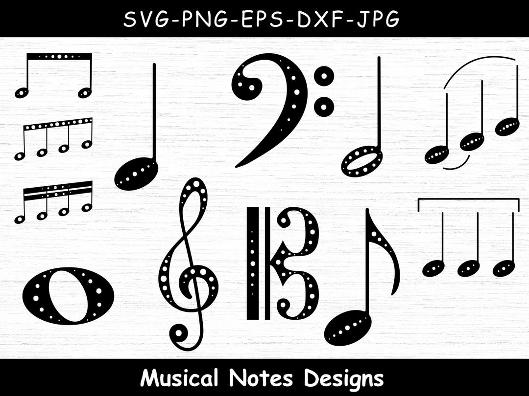 Musical Svgs, Music Notes Svg,music Notes Png,music Note,clipart,bundle ...
