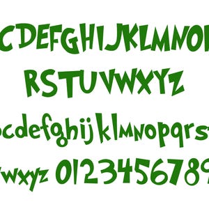 Green Font Bundle, Grinch Font Svg Png, Christmas Holiday Fonts, PNG ...