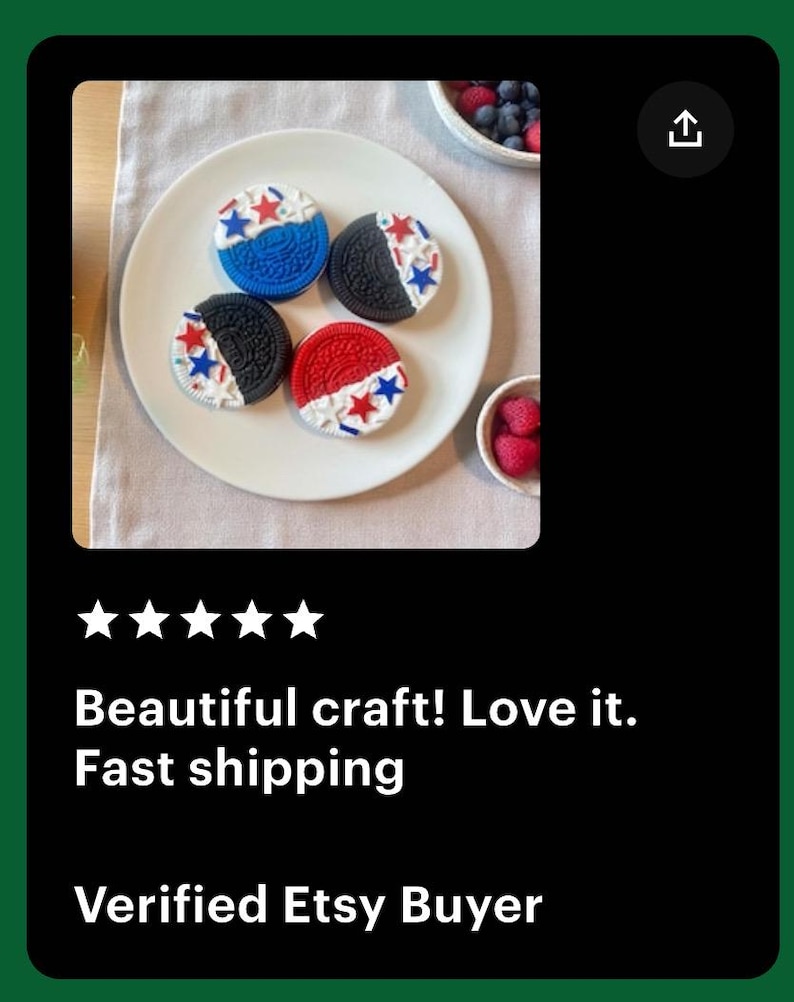Sets of 4 Fake Cookies| Faux Cookies | False Cookies Patriotic - Etsy