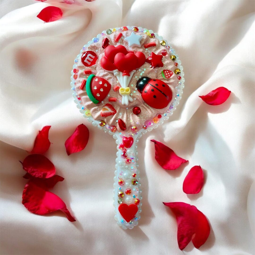 Decoden Hand Mirrors Handmade Faux Whipped Cream Cream Glue Silicone - Etsy